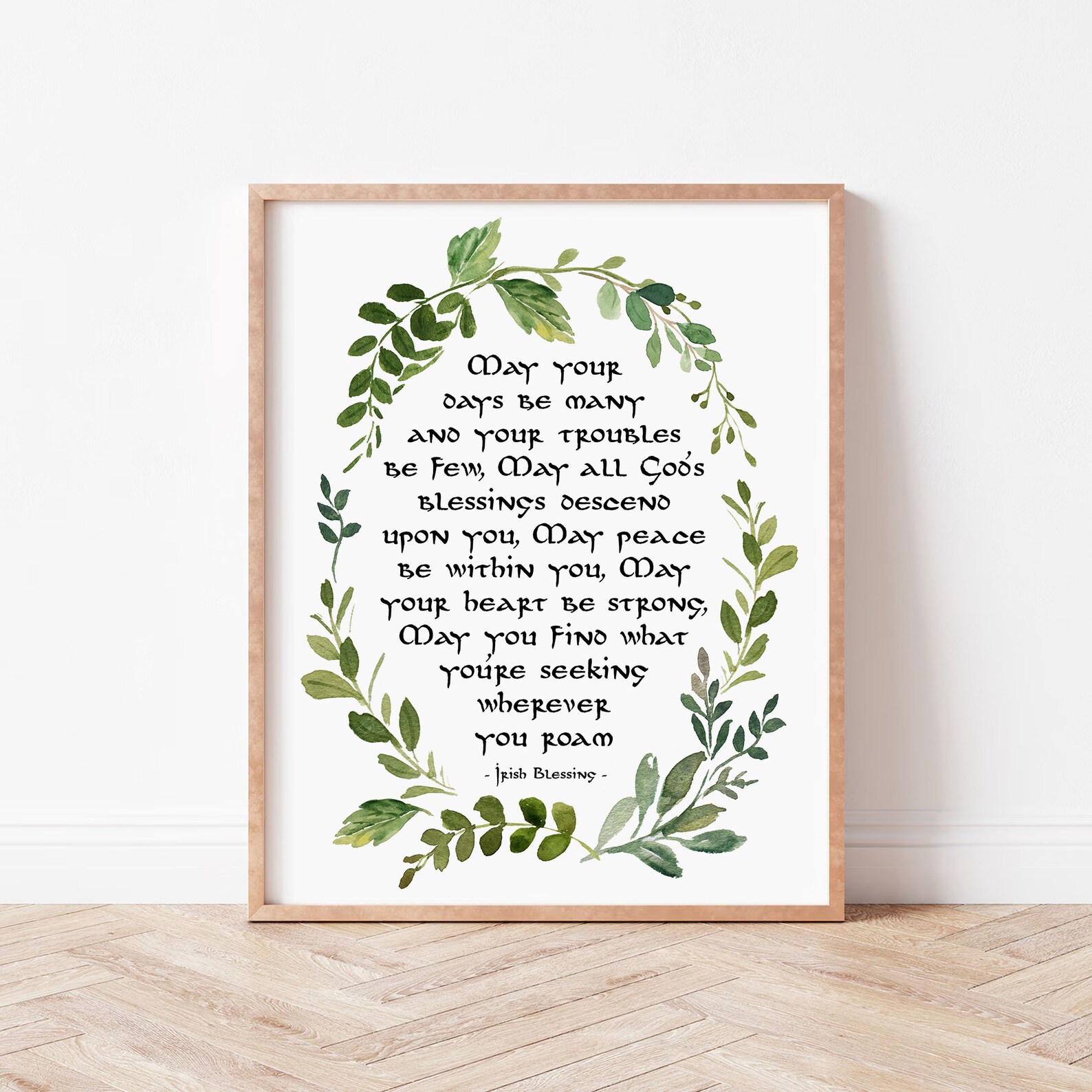 Irish Blessing Printable, May Your Days Be Many, Blessing Printable ...