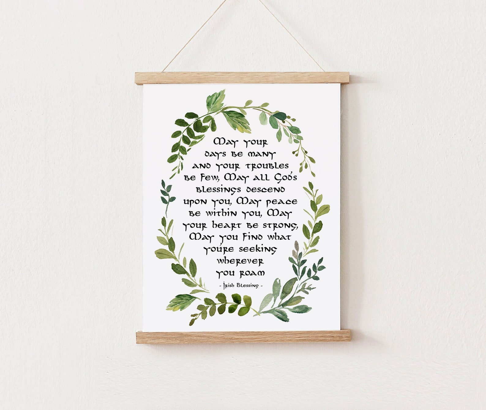 Irish Blessing Printable, May Your Days Be Many, Blessing Printable ...