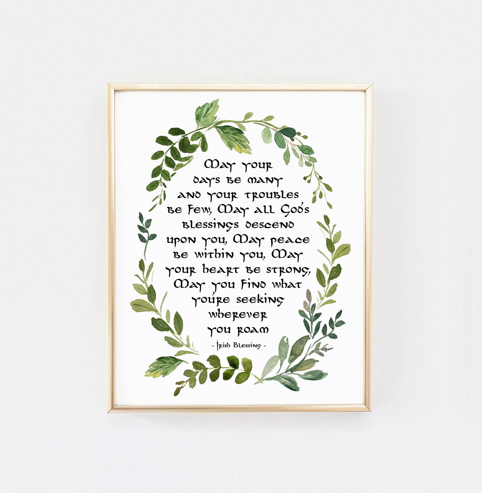 Irish Blessing Printable, May Your Days Be Many, Blessing Printable ...