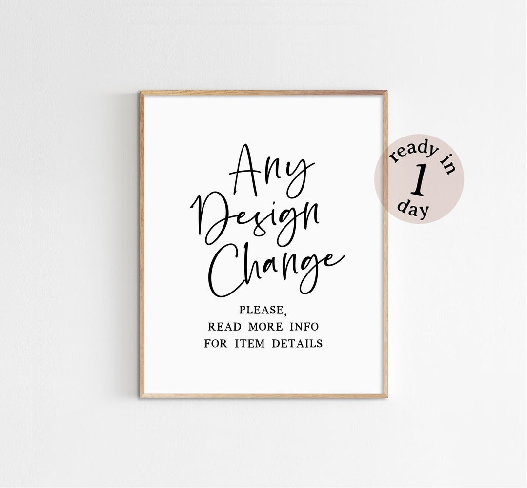 Custom Add On, Any Design Change, Custom Request, Custom Font Color ...