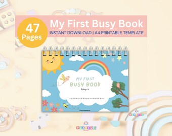 Engaging Busy Book, Busy Book Printable, Preschool Activities and ...
