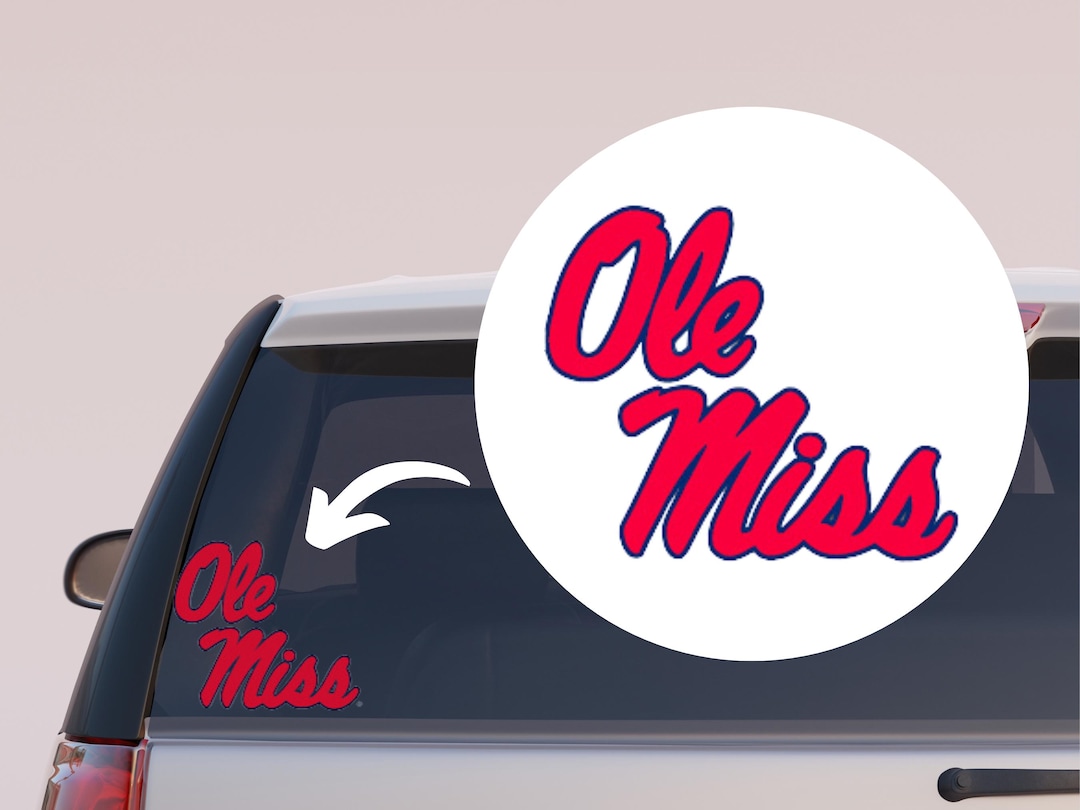 Ole Miss Ole Miss Sticker Ole Miss Car Decal Ole Miss Bumper Sticker ...