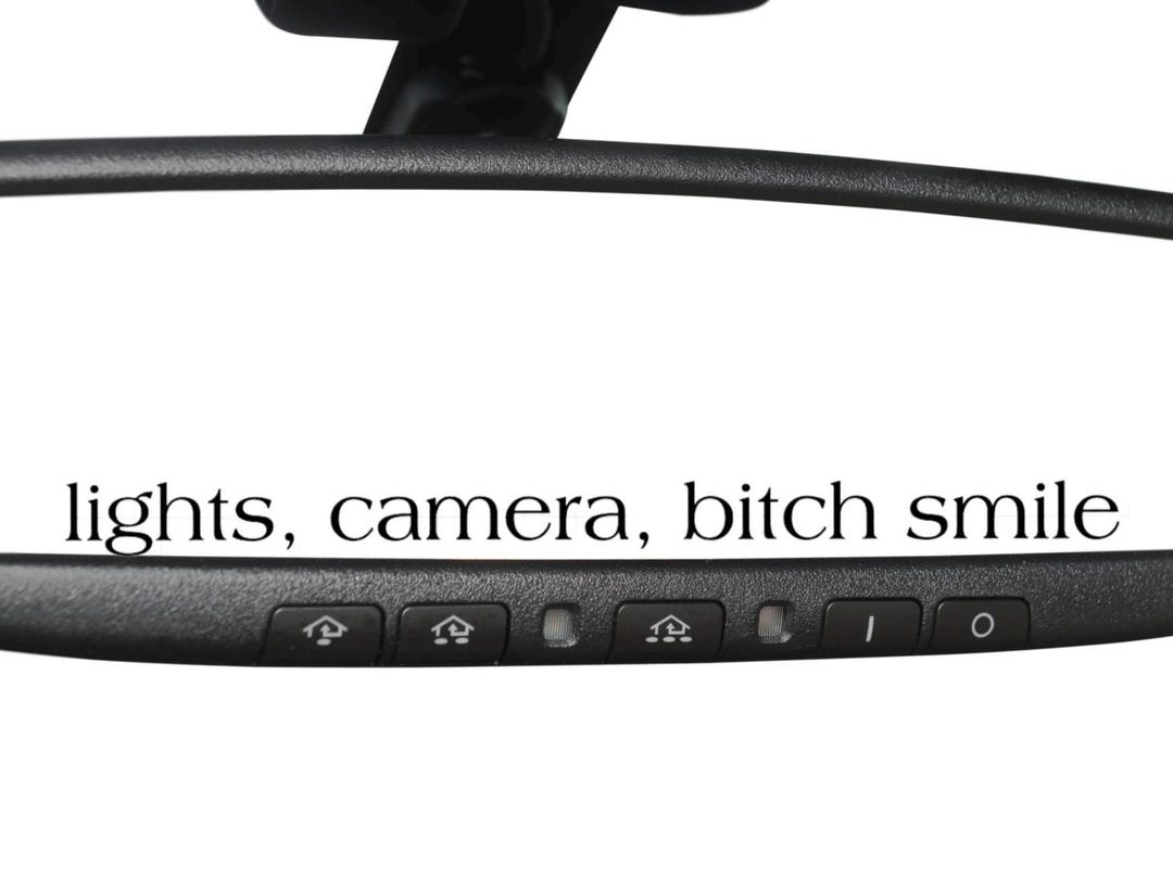 Mirror Decal Lights, Camera, B Smile, TTPD Vinyl Decal, Rear View ...