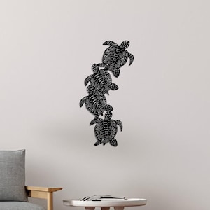 Turtles Wall Art, Turtles Metal Wall Art, Home Office Living Room ...
