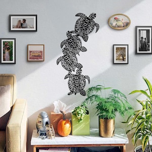 Turtles Wall Art, Turtles Metal Wall Art, Home Office Living Room ...