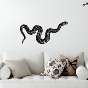 Snake Decor, Snake Wall Art, Metal Wall Art, Home Office Decor, Home ...