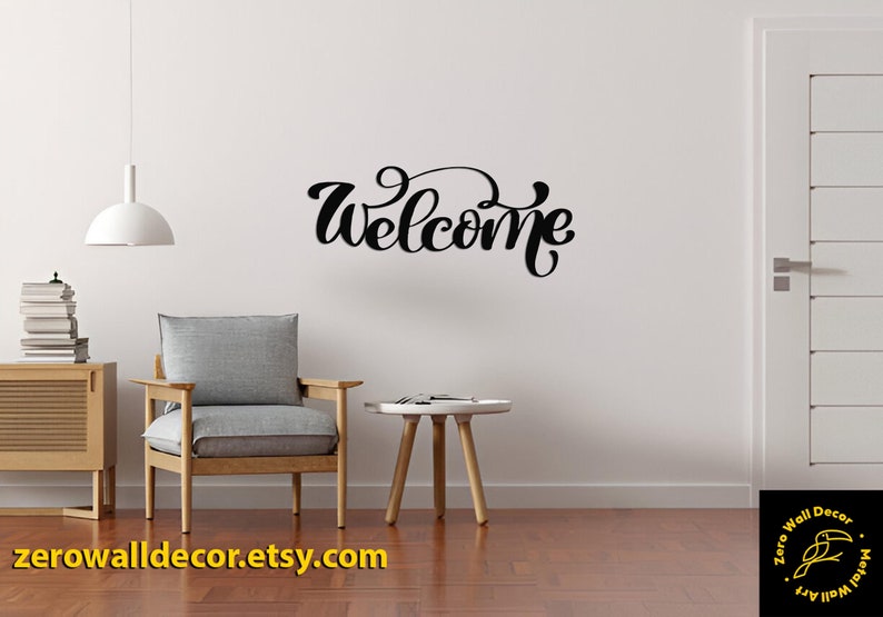 Welcome Sign, Welcome Wall Decor, Metal Wall Art, Home Wall Art ...