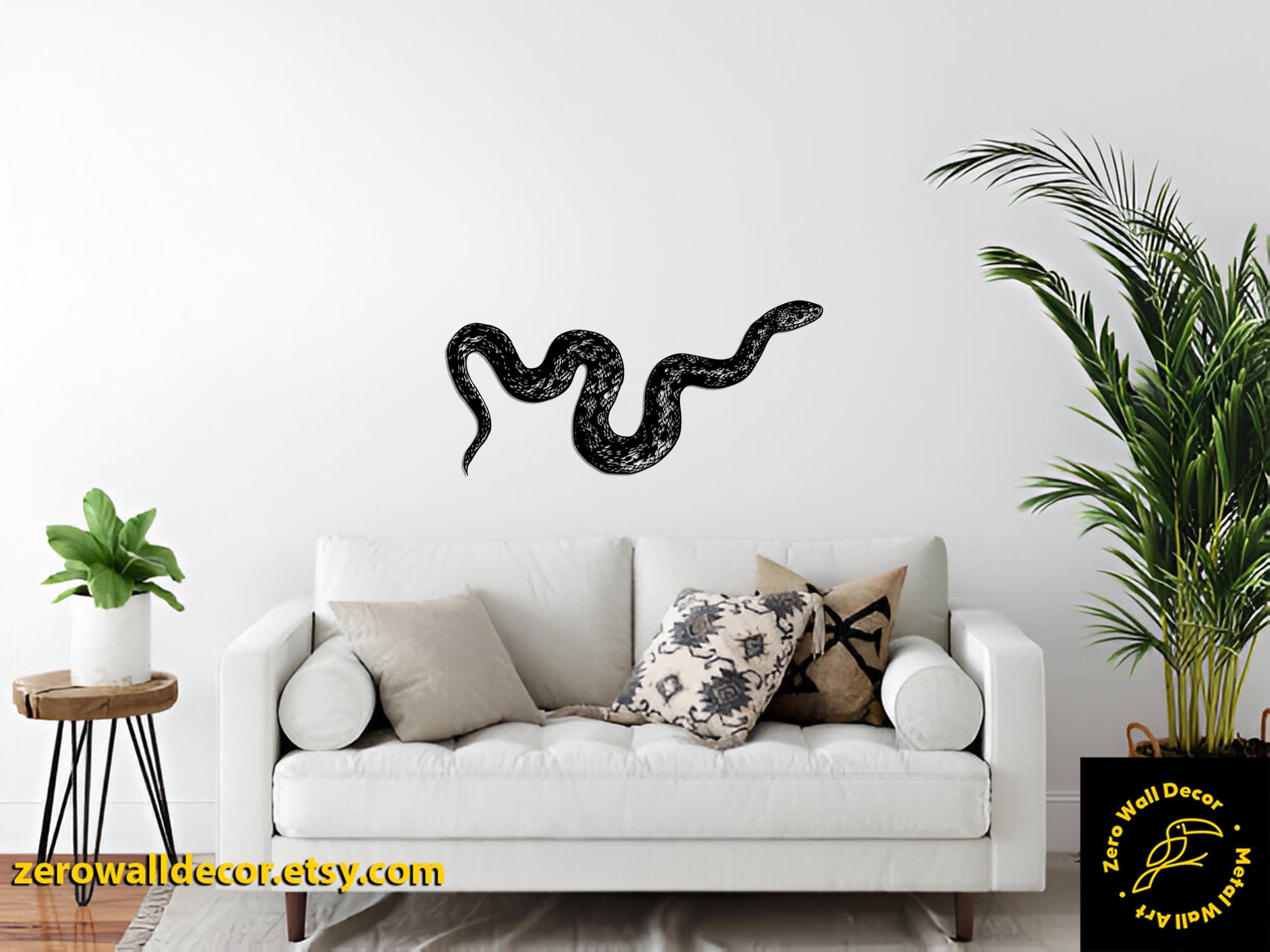 Snake Decor, Snake Wall Art, Metal Wall Art, Home Office Decor, Home ...