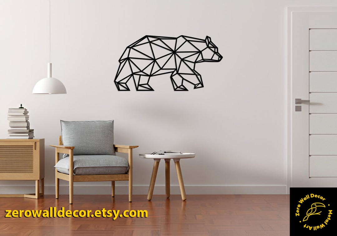 Bear Metal Wall Art, Nature-inspired Home Decor, Home Wall Art, Home ...