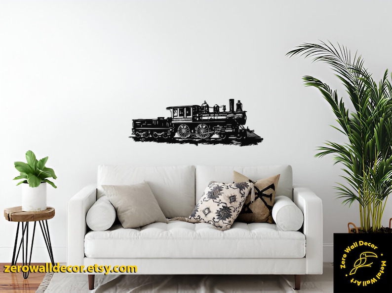 Train Metal Wall Art, Vintage Train Decor, Metal Wall Decor, Home ...