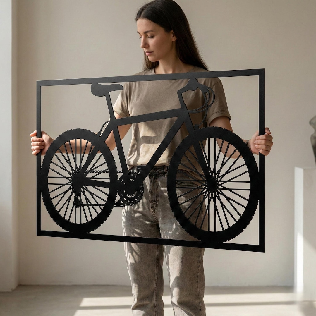 Metal Bicycle Wall Art: Modern Home Office Decor - Etsy