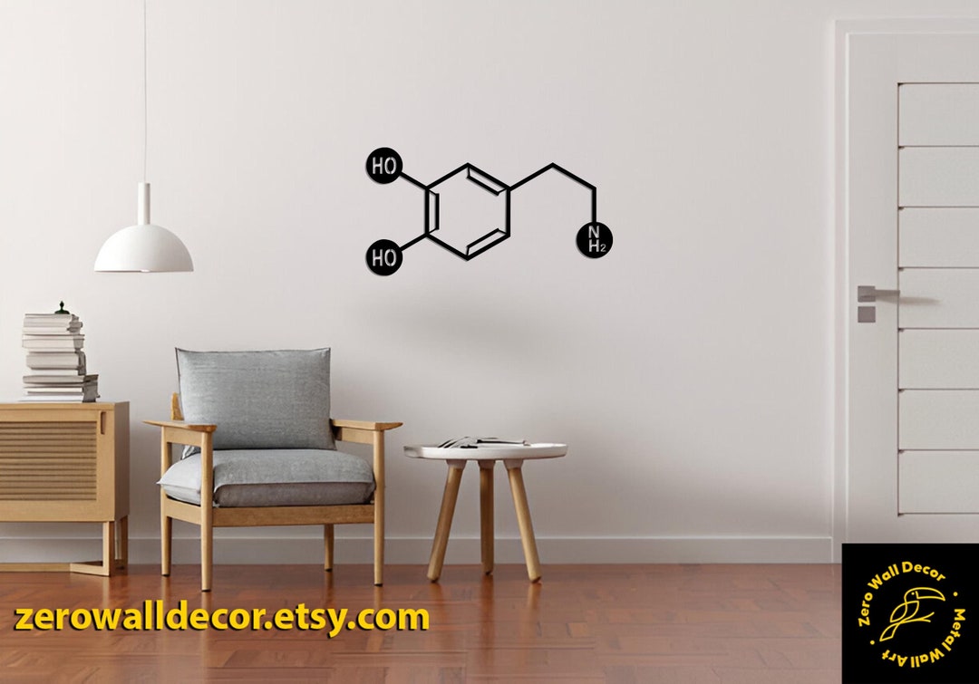 Dopamine Wall Art, Metal Chemistry Elements Design, Inspired Science ...