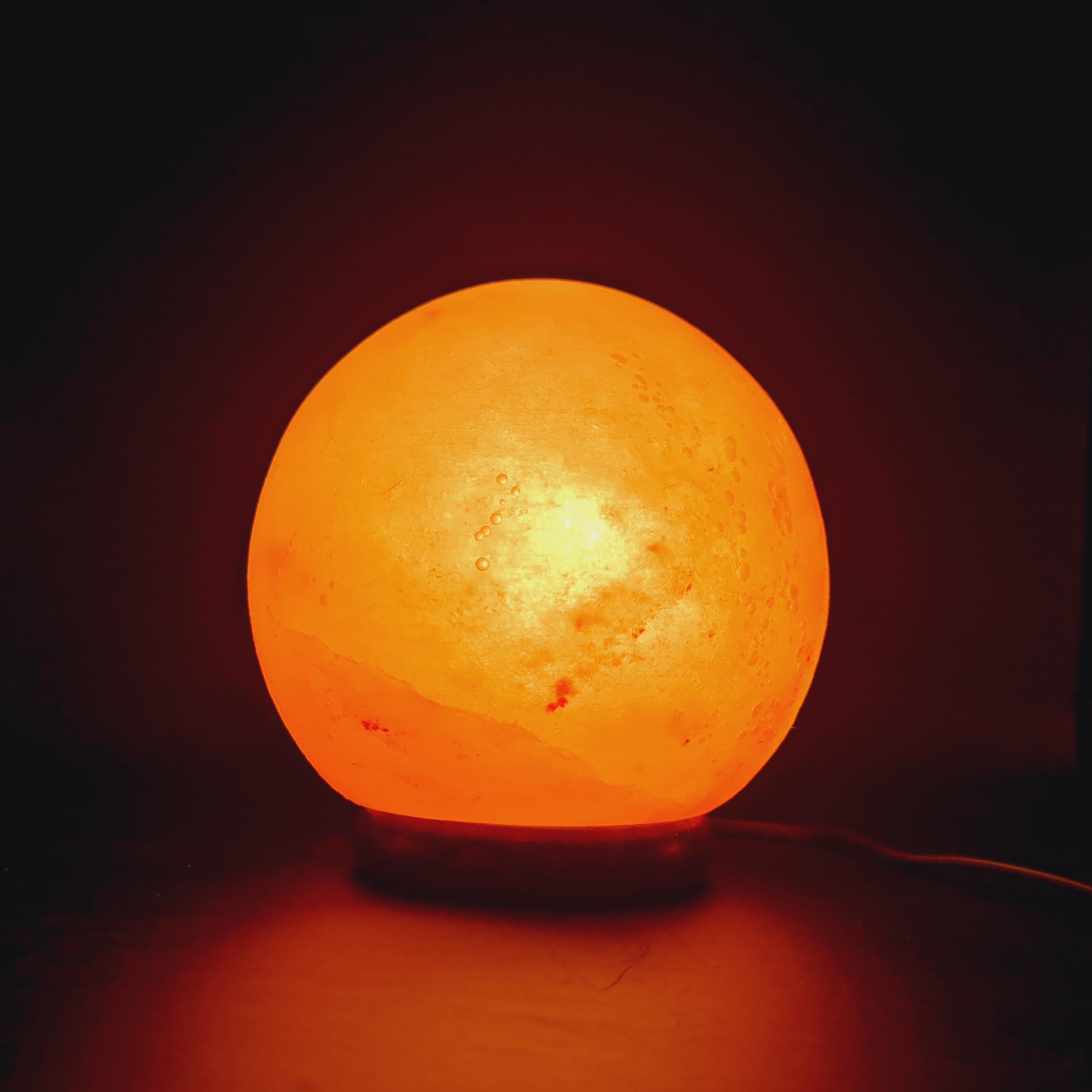 Himalayan Salt Lamp Sphere, Moon Lamp, Gift for Space Lovers, Home ...