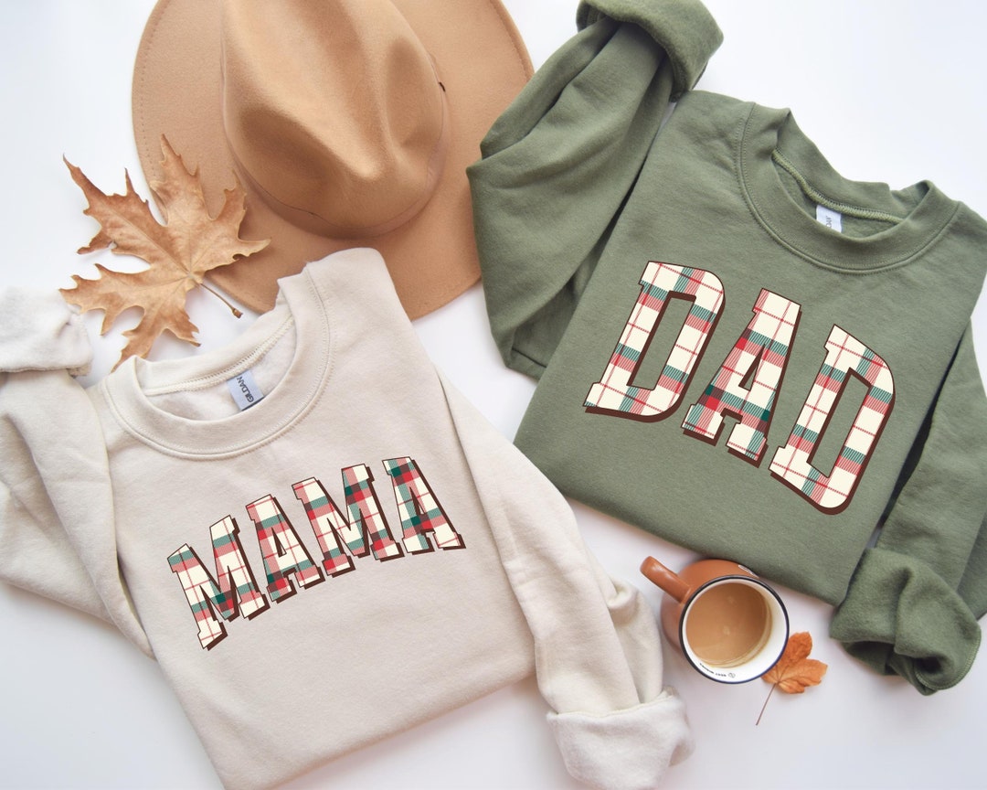 Mom, Dad and Mini Christmas Sweatshirt, New Mom and Dad Christmas Shirt ...