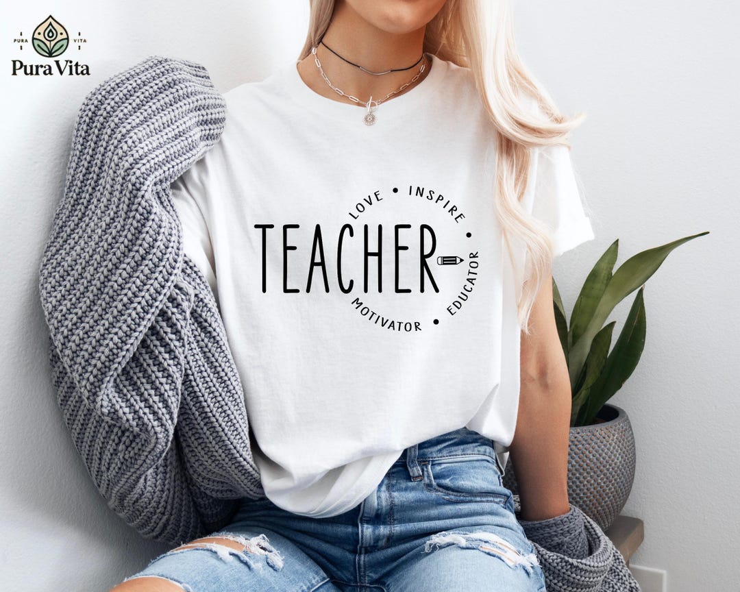 Teacher Love Inspire Graphic Tee, Educator Shirt - Etsy
