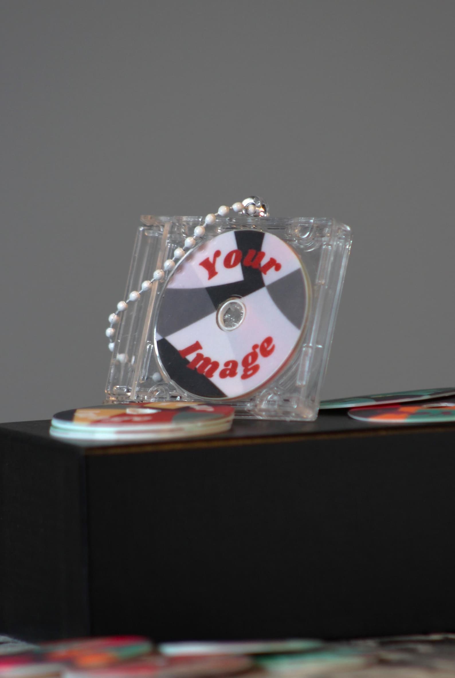 Your Scannable Playlist CD & Clear-case Keychain, NFC Phone Tap to Play ...