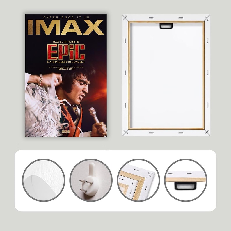 Epic Elvis Presley in Concert Movie Poster: Wrapped Canvas Wall Art - Etsy