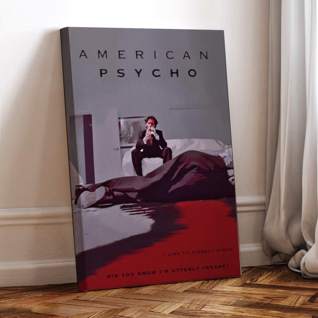 American Psycho Movie Poster, Wrapped Canvas, Art Poster for Gift,room ...