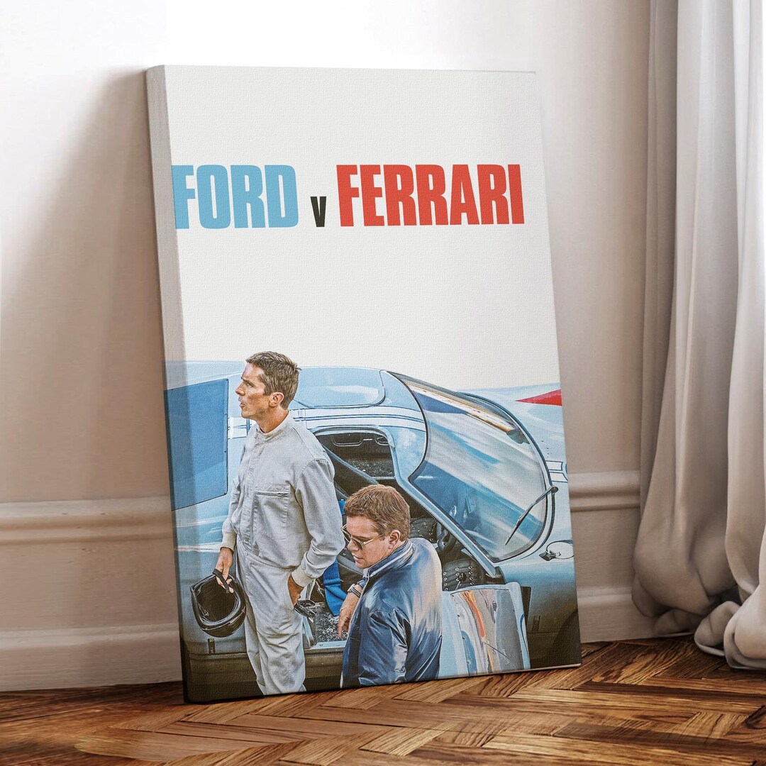 Ford V Ferrari movie Poster, Wrapped Canvas, Art Poster for Gift,room ...
