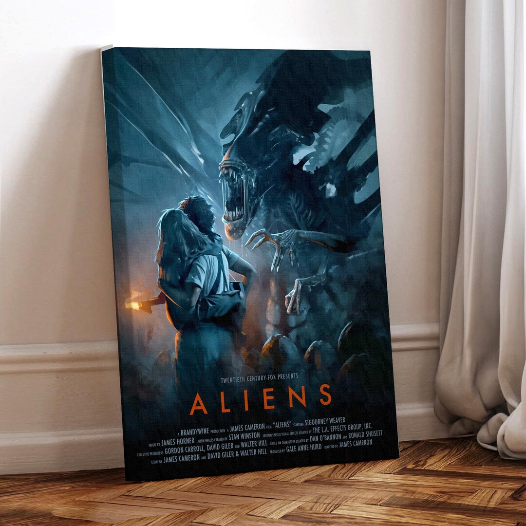 Aliens (1986) Movie Poster: Wrapped Canvas Wall Art - Etsy