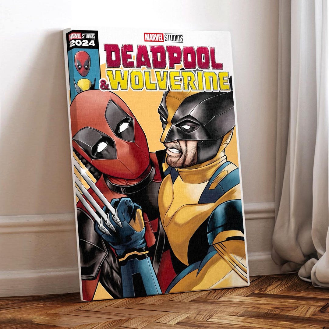 Deadpool & Wolverine Movie Poster: Framed Canvas Wall Art - Etsy