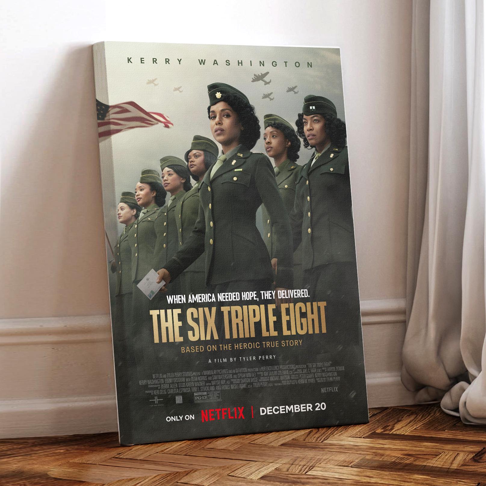 The Six Triple Eight Movie Poster, Wrapped Canvas, Art Poster for Gift ...