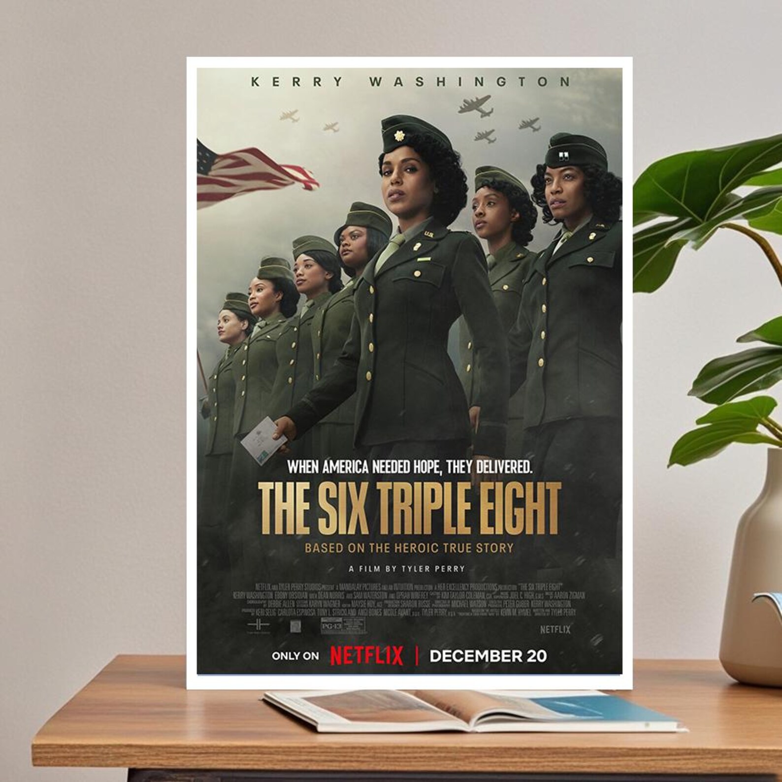 The Six Triple Eight Movie Poster, Wrapped Canvas, Art Poster for Gift ...