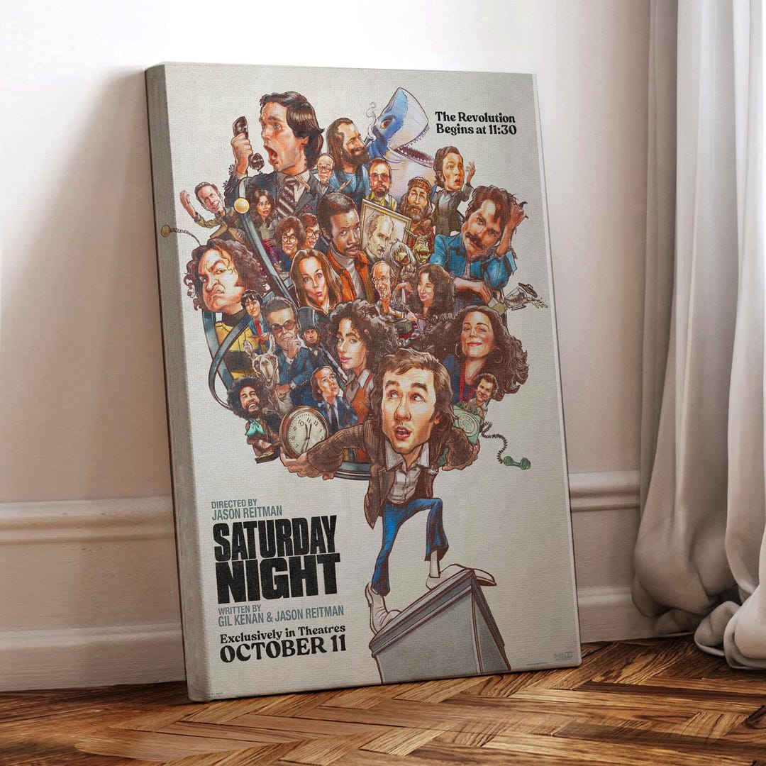 Saturday Night Movie Poster: Wrapped Canvas Wall Art - Etsy