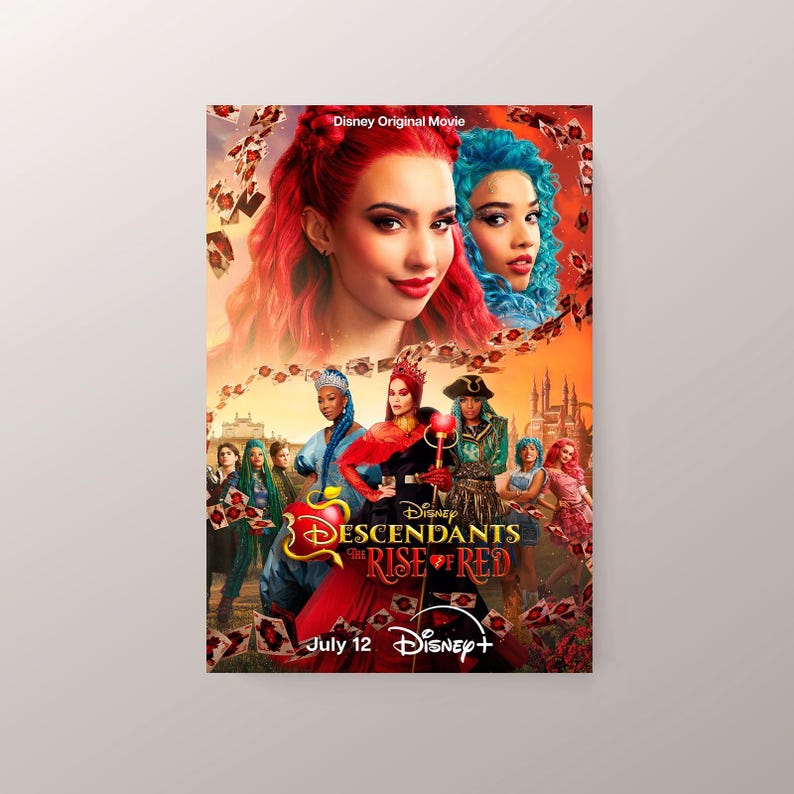 Descendants: the Rise of Red Movie Poster, Wrapped Canvas Wall Art - Etsy