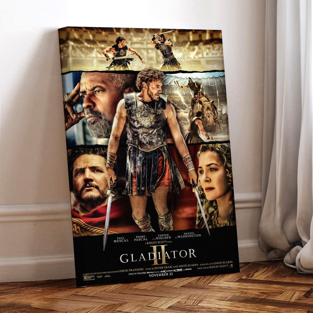 Gladiator II Movie Poster, Wrapped Canvas, Art Poster for Gift,room ...