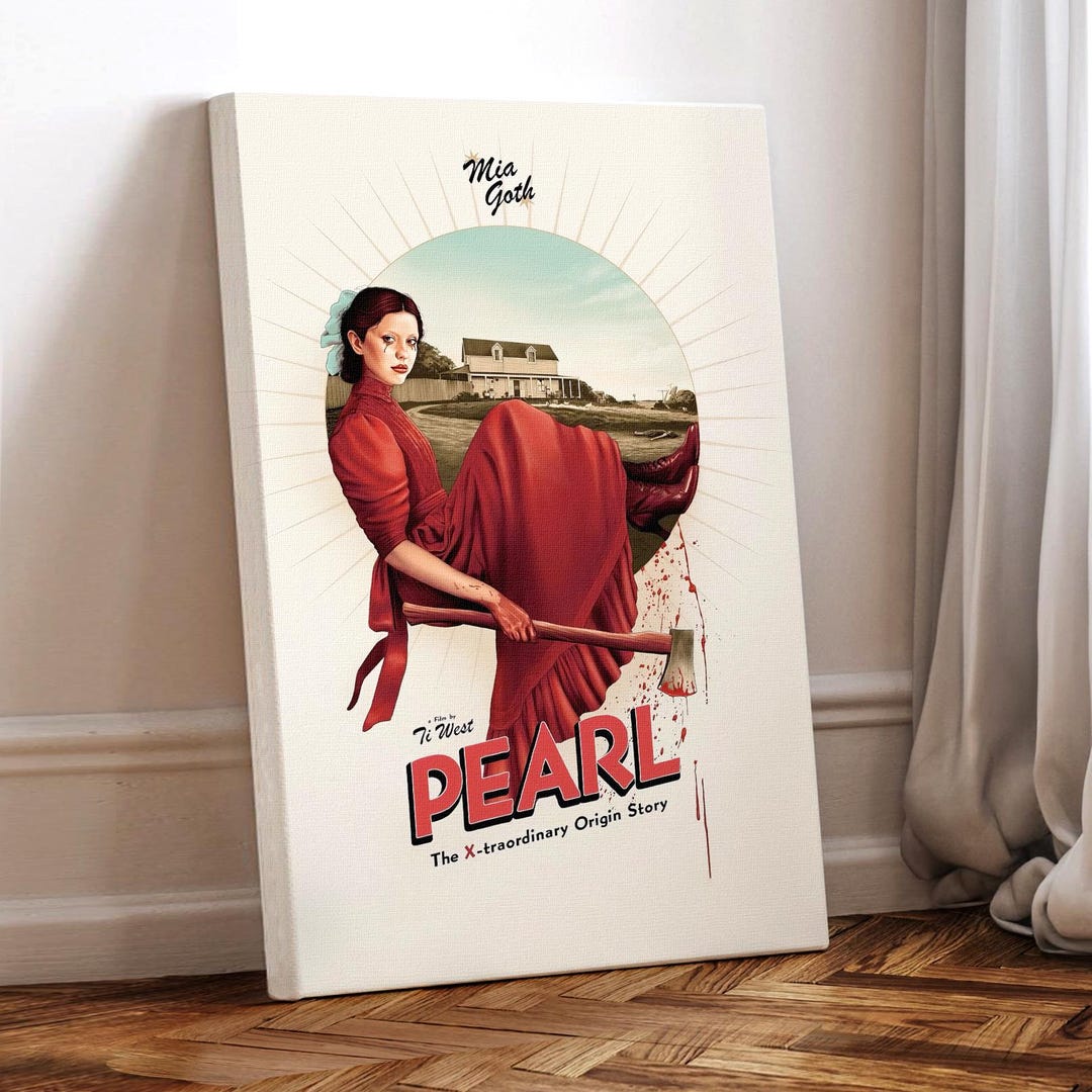 Pearl Movie Poster: Mia Goth, Horror Film Art, Wrapped Canvas - Etsy