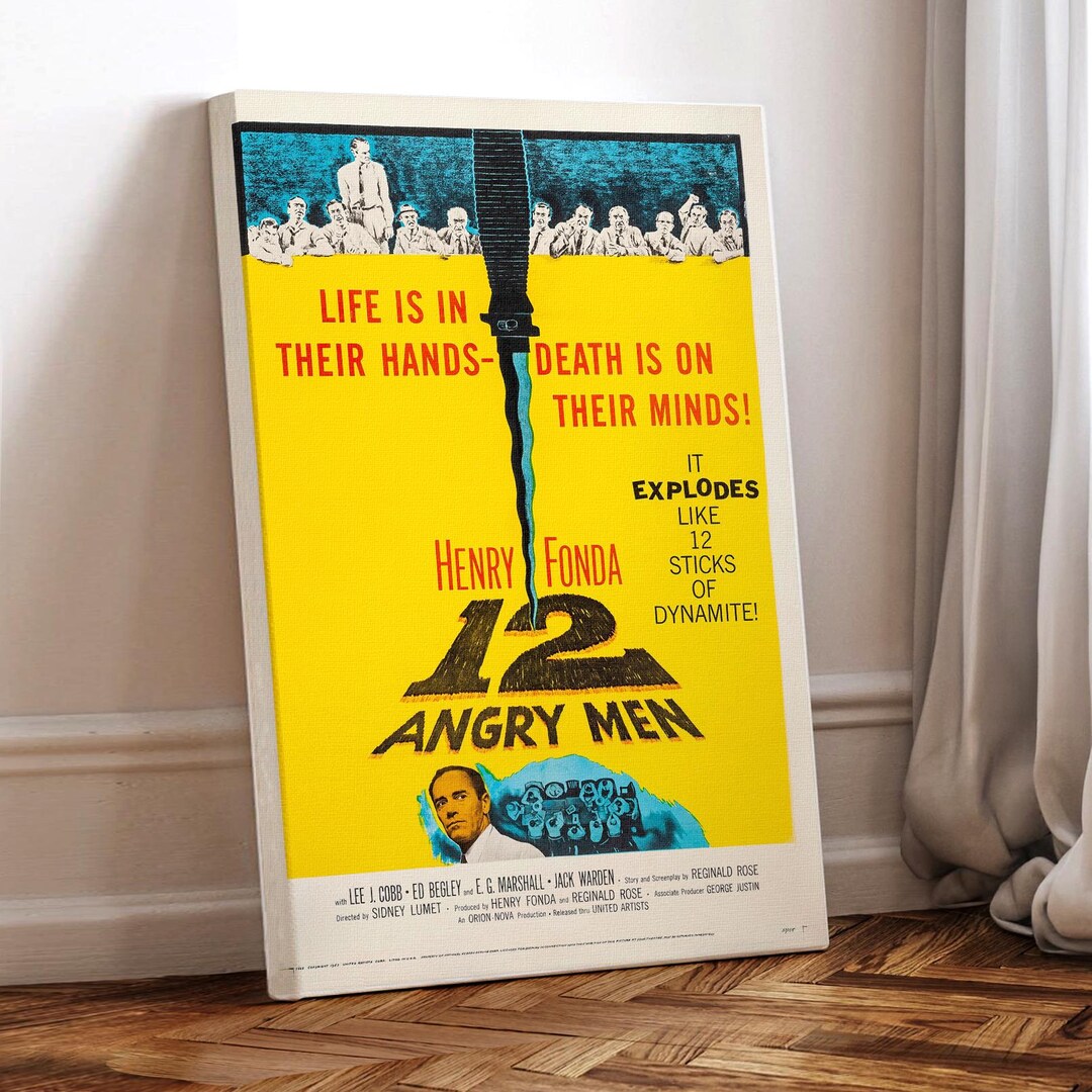 12 Angry Men Movie Poster, Wrapped Canvas, Art Poster for Gift,room ...