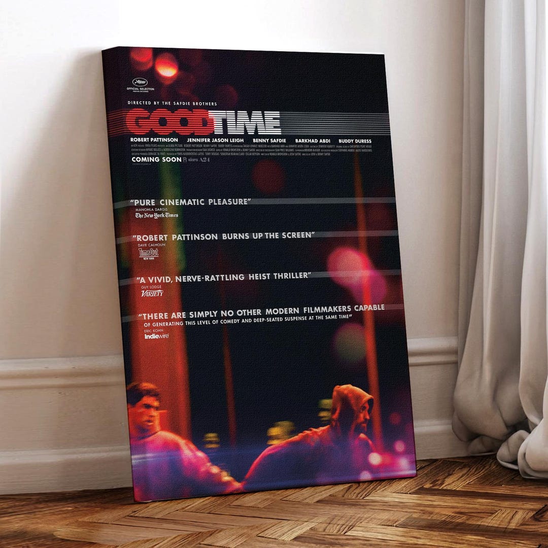 Good Time Movie Poster: Robert Pattinson, Wrapped Canvas Wall Art - Etsy