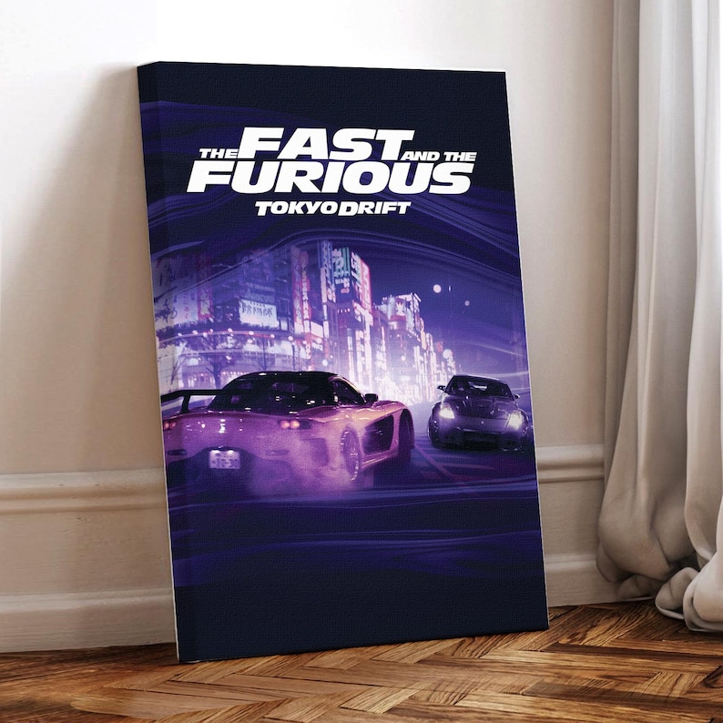 The Fast and the Furious Tokyo Drift Movie Poster, Wrapped Canvas, Art ...