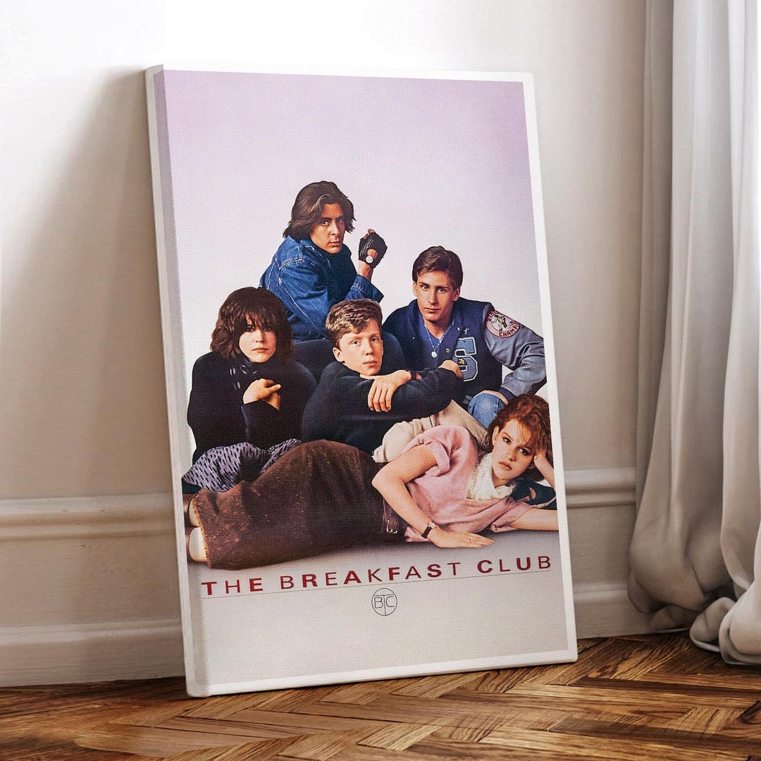 The Breakfast Club Movie Poster, Wrapped Canvas, Art Poster for Gift ...