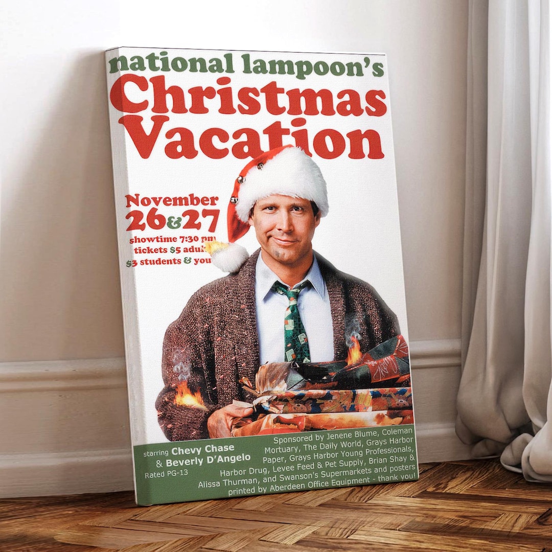National Lampoon's Christmas Vacation Movie Poster, Wrapped Canvas, Art ...
