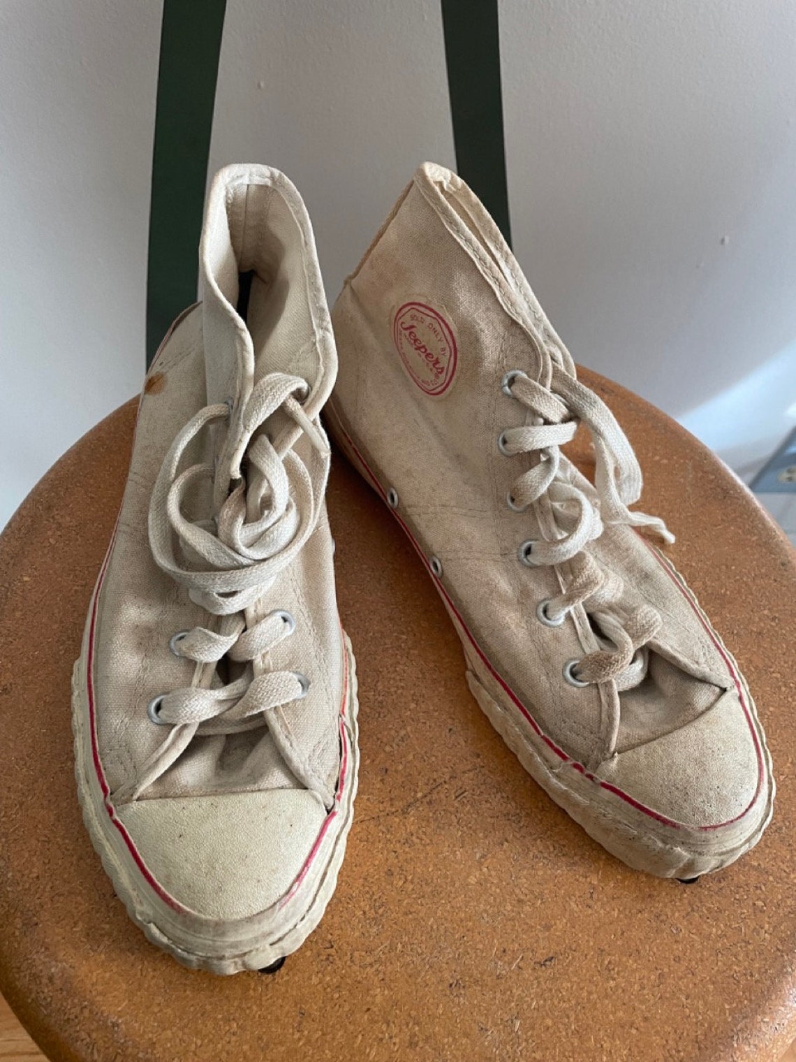 Vintage 1960s Sears Jeepers Canvas Basketball Shoes Size 5.5 Mens, 7.5 ...