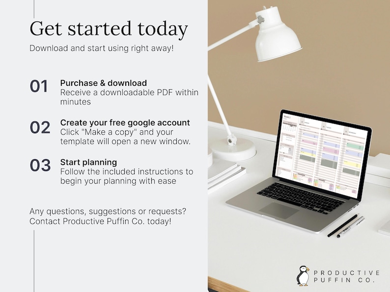 Student Planner Spreadsheet Template Google Sheets | B&W Monochrome ...
