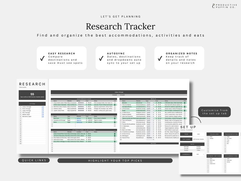 Travel Budget Planner & Expense Tracker | Google Sheets Vacation ...