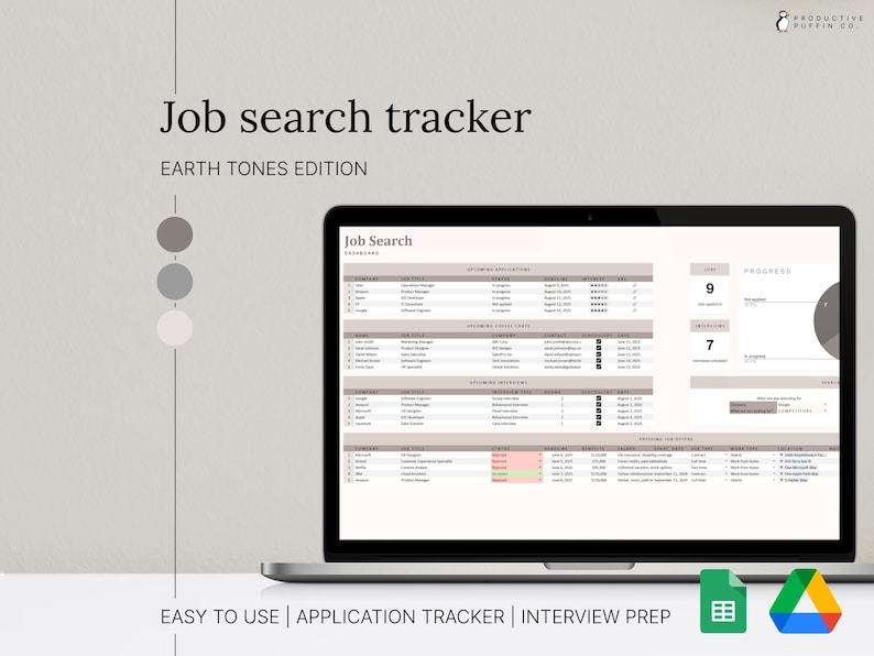 Job Application Tracker Google Sheet: Interview Prep, Career Organizer ...