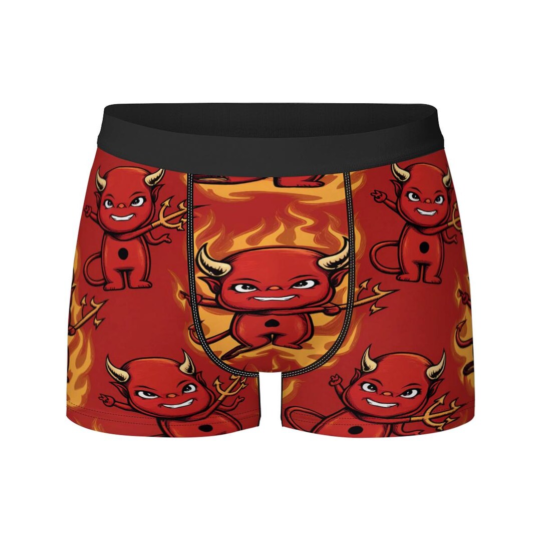 Mens Underwear With Little Cute Devil Design, Fun Comfortable Briefs ...