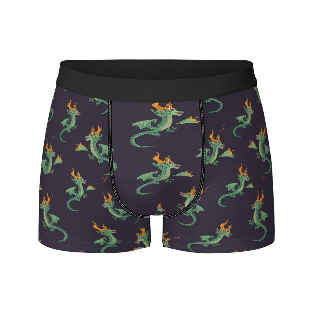 Mens Underwear, Bold Dragon Print Trunks for Ultimate Comfort, Great ...