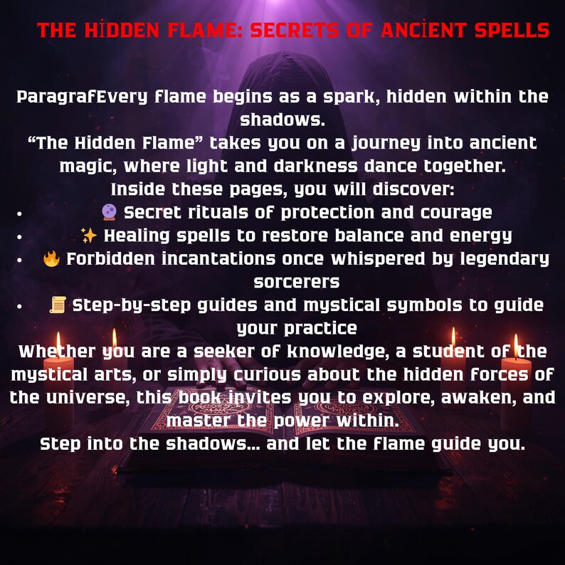 Mystic Grimoire: Ancient Spells & Rituals E-book –spell Book ,black ...