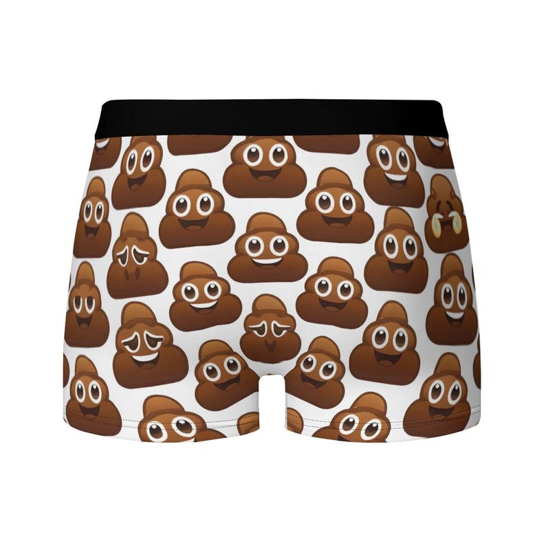 Mens Underwear Adorable Poop Emoji Print Briefs, Unique and Comfy ...