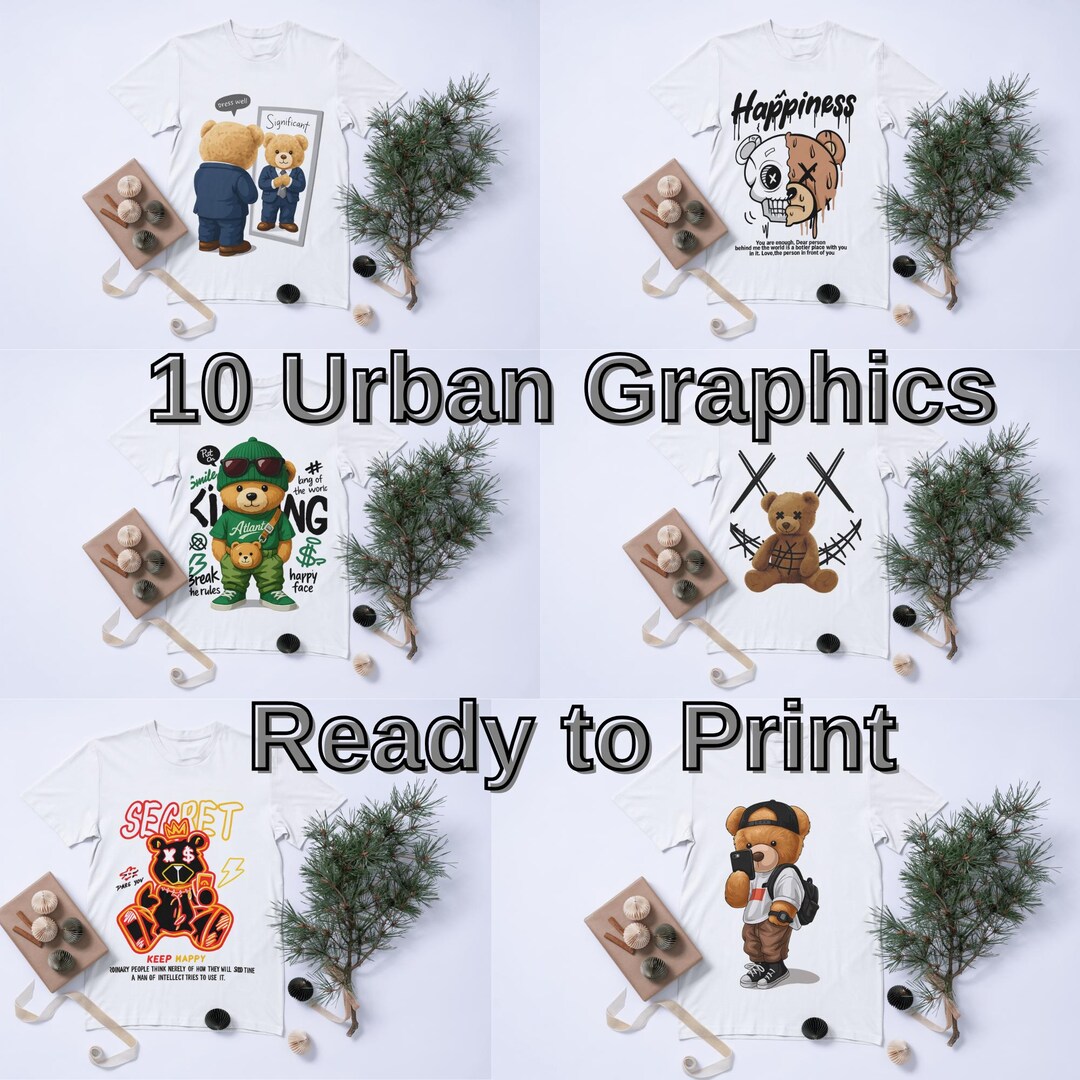 Streetwear Animal Clipart Bundle: Urban Pngs for T-shirt Design ...