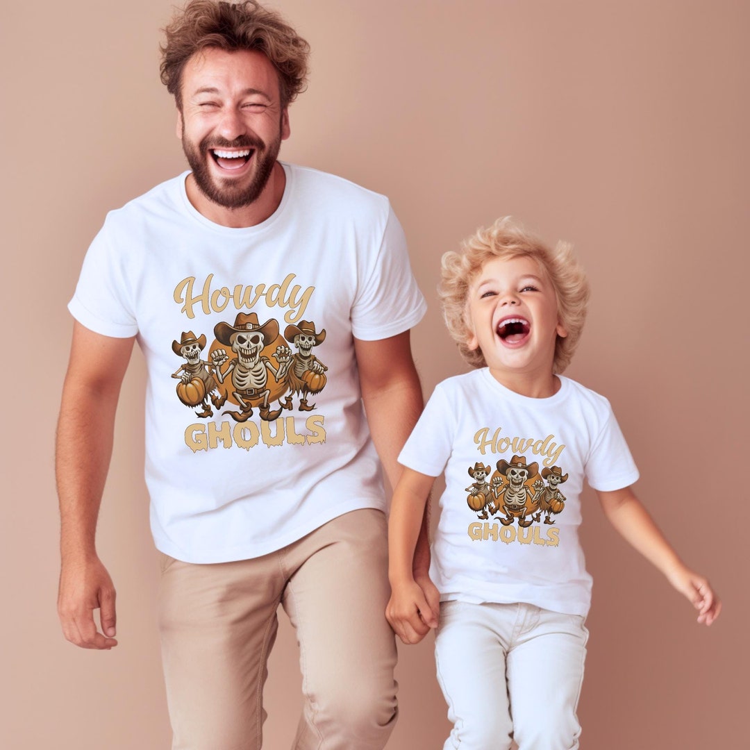 Howdy Ghouls Shirt for Dad and Son, Western Halloween Sweatshirt ...