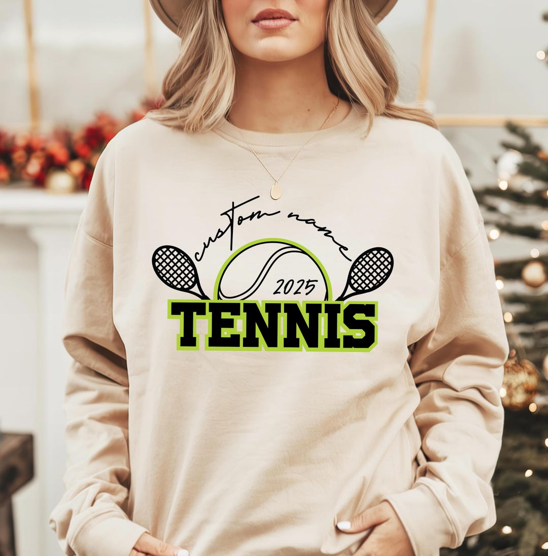 Custom Tennis Sweatshirt, Tennis Team Shirt, Custom School Team T-shirt ...
