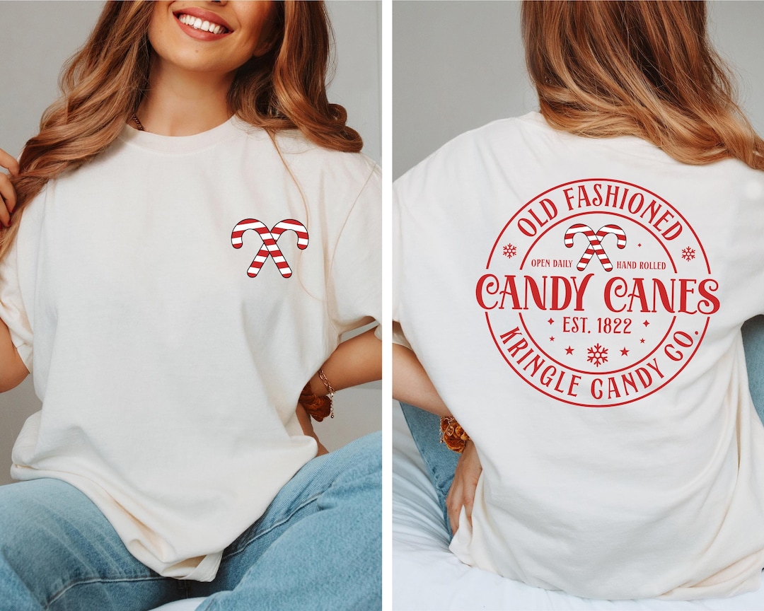Old Fashioned Candy Canes Shirt Vintage Christmas Retro Tee ,S207 - Etsy