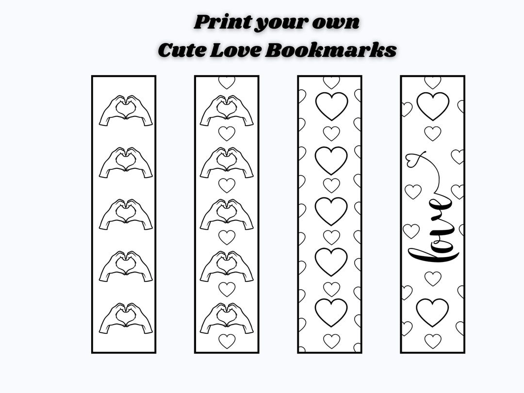 Printable Bookmark, Digital Book Mark, Colouring in Bookmark, Bookish ...