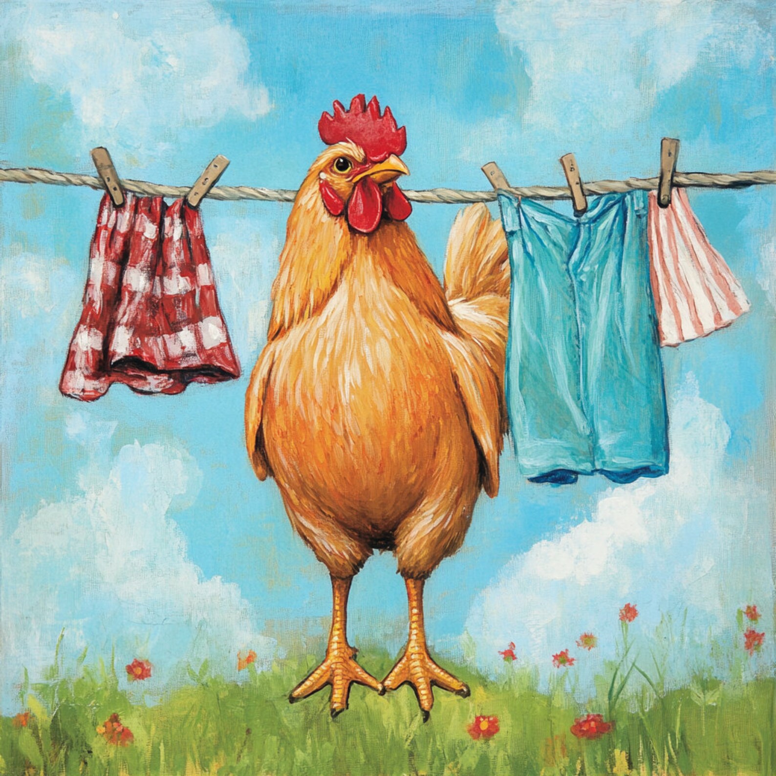 Chickens Doing Chores Digital Items - Etsy